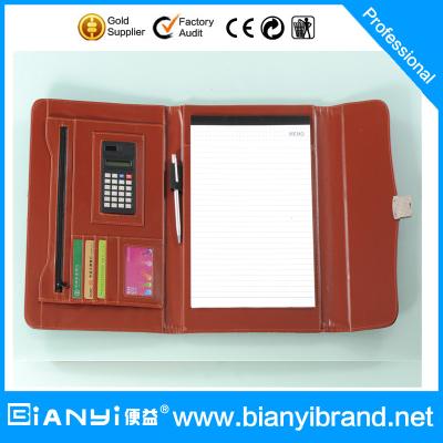 China PU Leather portfolio with locker for sale