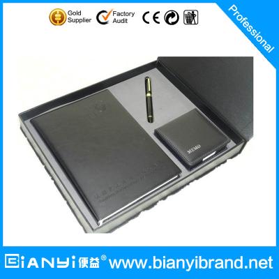 China Fashion unique design notebook gift box set with Metal pen for sale