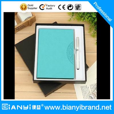 China Fashion hot-sale notebook and pen gift set with logo for sale