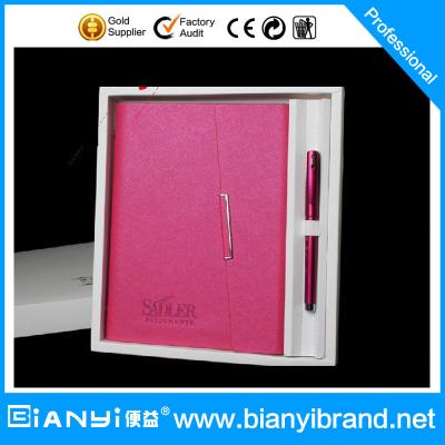 China Pink color notebook gift set to girl or lady for sale