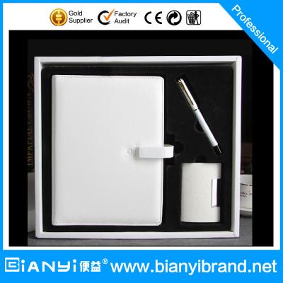 China PU notebook and pen gift sets with credit card holder with high quality box packing for sale