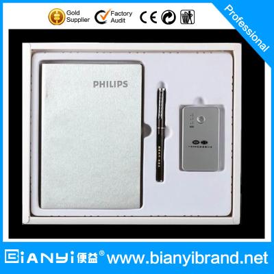 China Promotional Gift Promotional Recycled Paper Notebook Pen with Power bank gife Set for sale