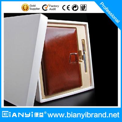 China 2015 top grade pu leather notebook gift set for sale