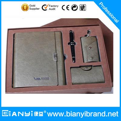 China Business gift set for man with notebook ,pen ,key package and  card holders for sale