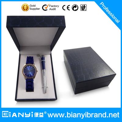 China promotion gift set with wallet pen watch belt and men gift set for sale