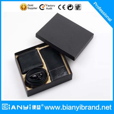China High quality 2015 new business wallet belt leather gift set for sale