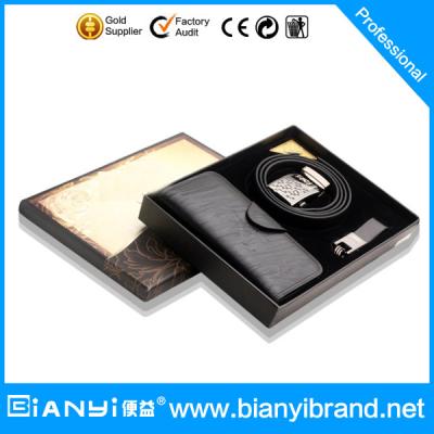 China New products key holder,belt and wallet gift set for business2015 for sale