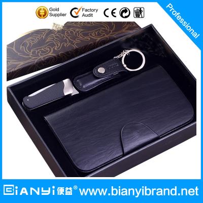 China Custom PU Leather Wallet and knife Gift Set in Factory Price for sale