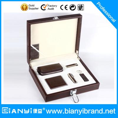 China Hot selling 2015 Leather wallet gift set with card holder and pen for men for sale