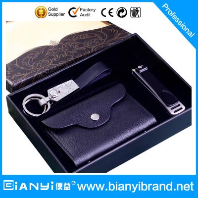 China souvenir man card bag gift sets for businessman with Nail clippers and keychian for sale