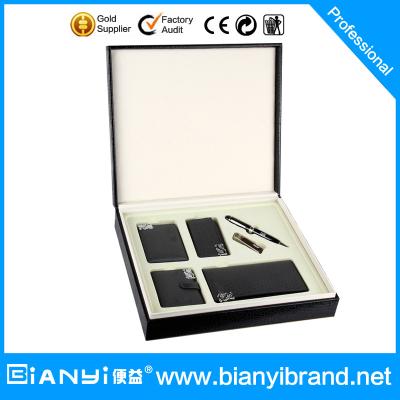 China Custom promotional Pen Leather Wallet Gift Set for sale