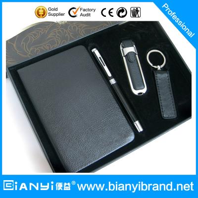 China High Quality Boxed Business Leather Gift Set with Pen for sale
