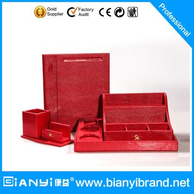 China Luxury leather hotel supplies/hotel kettle tray set leather/hotel room set for sale