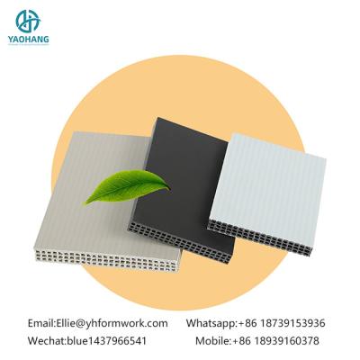 China Green hollow plastic formwork for construction|15mm construction formwork|concrete wall forms for sale with high quality for sale