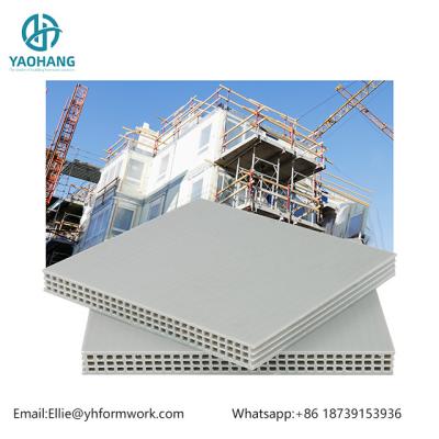 China High Quality PP Hollow Plastic Formwork 12mm white color for sale