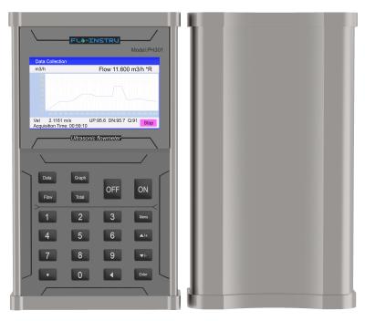Китай Портативный ультразвуковой расходомер PH301 с передатчиком IP65 и защитой преобразователя IP68 для прочного измерения расхода жидкостей продается