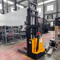 China Capacity 1.5t  Height-adjustable Professional Electric Material Handler, Electric Walkie Stacker for Workshop Efficiency for sale