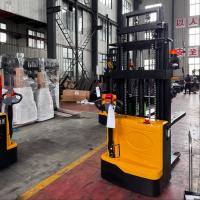 China Capacity 1.5t  Height-adjustable Professional Electric Material Handler, Electric Walkie Stacker for Workshop Efficiency for sale