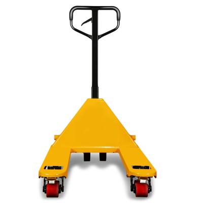 Cina Ruote di poliuretano più vendute Hydraulic 3000kg Hand Pallet Truck con pompa integrata AC in vendita