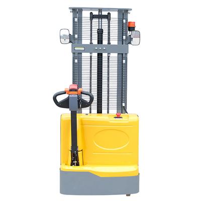 China Fabrieksverkoop 1500kg 3M 3.5M Volledig elektrische stapler Walkie Semi-elektrische pallet stapler Zelf laden stapler Te koop