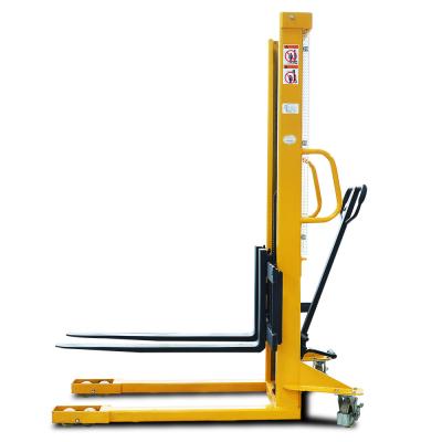 Cina 1T 1.6M carrello elevatore a forchetta manuale stacker pallet camion a mano con acciaio di alta qualità tipo C per fabbrica in vendita