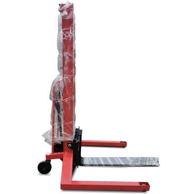 Cina Pompa integrata di 1,5 tonnellate e 1,6 metri, impilatore manuale con forchette forgiate regolabili per pallet a due piani in vendita