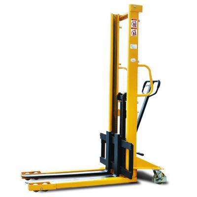Cina Pompa integrata di 1,5 tonnellate e 1,6 metri, impilatore manuale con forchette forgiate regolabili per pallet a due piani in vendita
