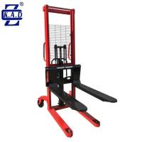 China 1.5t 3306lb Simple Operation High Efficiency Hydraulic Manual Platform Stacker for sale