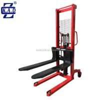 China 1.5t 3306lb Simple Operation High Efficiency Hydraulic Manual Platform Stacker for sale