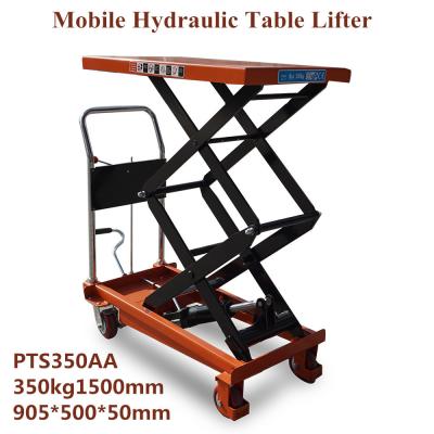 Cina Altezza di sollevamento 1300 mm piattaforma idraulica portatile tavolo di sollevamento a forbice manuale in vendita