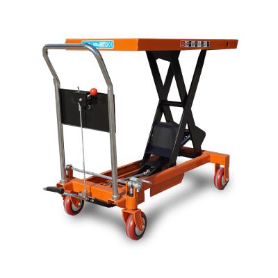 Cina 1500 kg di alta qualità di capacità di carico mini piccole 4 ruote tavolo di sollevamento da forbice a mano con certificato CE in vendita