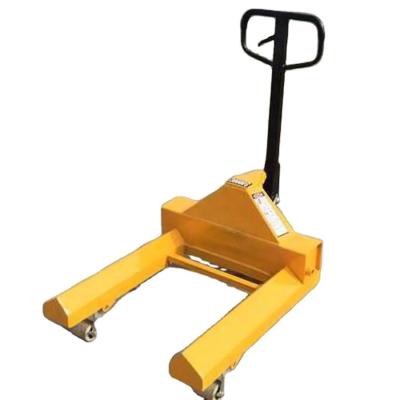 Cina Camione di movimentazione manuale a rotoli di carta personalizzabile Camione elevatore a tamburo di carta Camione elevatore a testa di pane Camione elevatore a rotoli di carta Camione elevatore a forchetta manuale in vendita