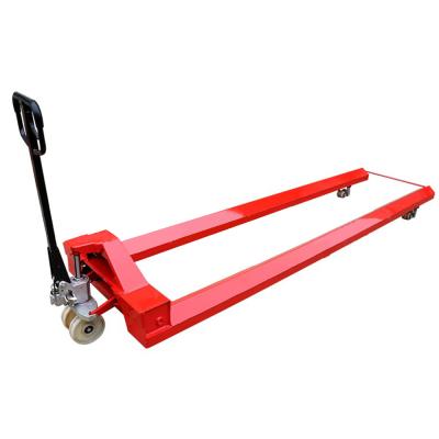 Cina 1800 kg di carico Capacità rotolo e rullo trasportatore manuale Pallet Truck per cilindri di carta in vendita