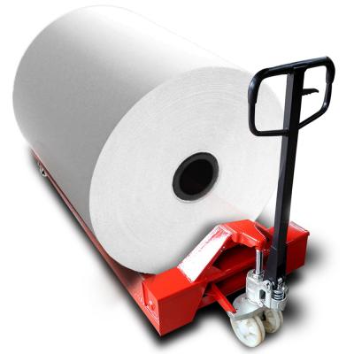 Cina 1800 kg di carico Capacità rotolo e rullo trasportatore manuale Pallet Truck per cilindri di carta in vendita