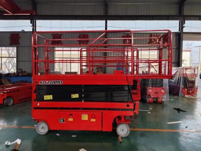 Cina Altezza di sollevamento elettrica 5,8-10 m sollevamento a forbice a propulsione automatica piattaforma di sollevamento a doppio albero piattaforma di lavoro aerea in vendita
