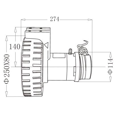Cina KQ-DC/0,4 0,4KW 24V motore a corrente continua ruota di attrezzature aeree di lavoro con velocità massima della ruota 100r/min in vendita