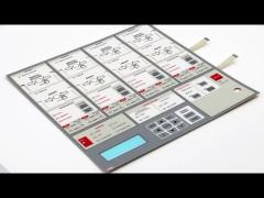 Embossed Buttons PET circuit Membrane Switch With Glossy Surface overlay