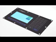 Round Embossed Buttons Tactile Membrane Switch Keypad with anti-glare display window