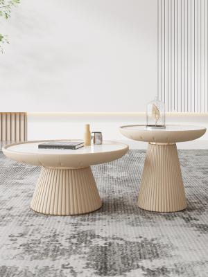 China Pu-Voetstuk Marmeren Hoogste Houten Koffietafel om Komvormig Te koop