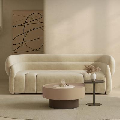 China Terno moderno Sofa For Bedroom de veludo de Seat da tela 3 da flanela à venda