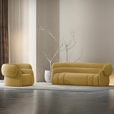 China Terno moderno Sofa For Bedroom de veludo de Seat da tela 3 da flanela à venda