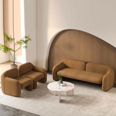 Chine Tissu moderne incurvé Sofa Set High Density Sponge de velours pour la salle à manger à vendre