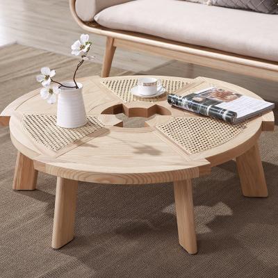 China Mitte im Freien Cane Round Coffee Rattan Table 80 * 80 zu verkaufen