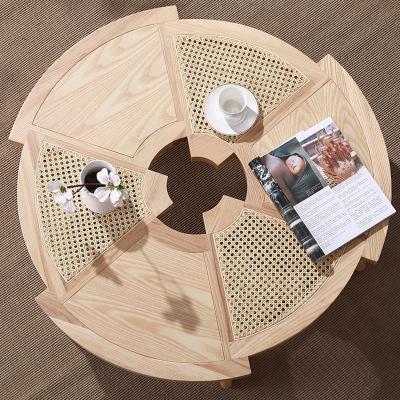 China Mitte im Freien Cane Round Coffee Rattan Table 80 * 80 zu verkaufen