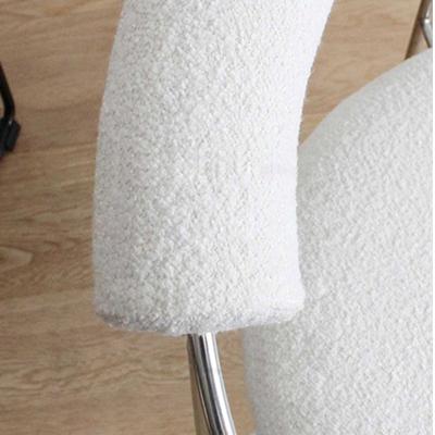 Cina Salotto bianco dell'ufficio di stile del velluto della sedia minimalista di svago in vendita