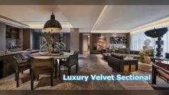 Luxury L Shaped Velvet Sectional Sofa