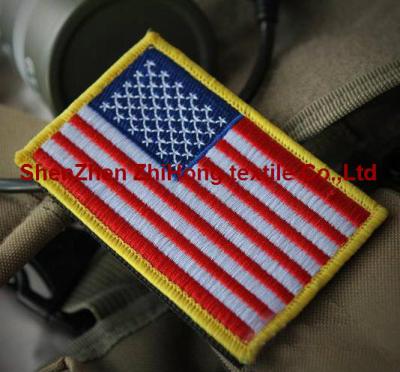 Китай American flag military embroidery badge patches armband продается