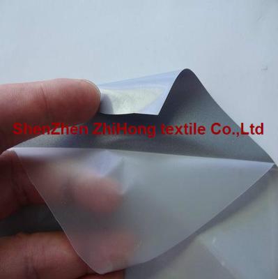Китай High luster silver PVC reflective fuse film material продается