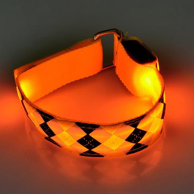 Китай Nylon Fabric Armband LED Flashing leggings warning light band  For Night Running sports Safety продается