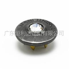 China Special Shape Prong Snap Button with LOGO for Garments for sale